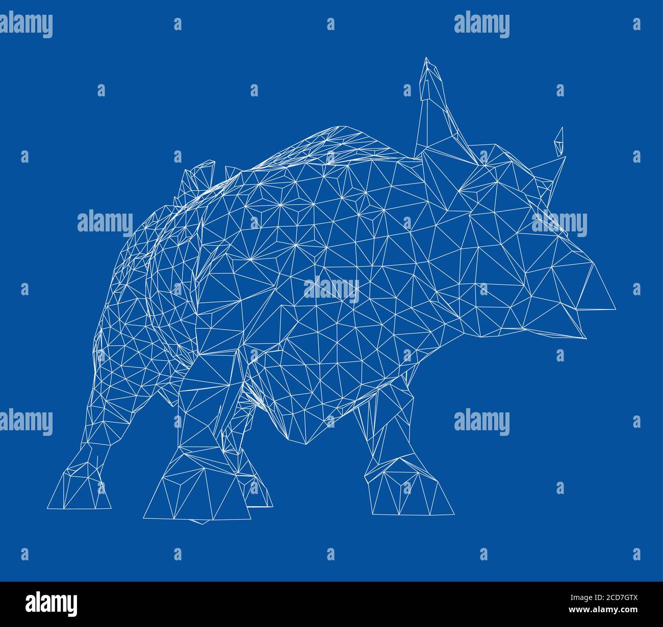 The Charging Bull. Vector Stock Vector Image & Art - Alamy