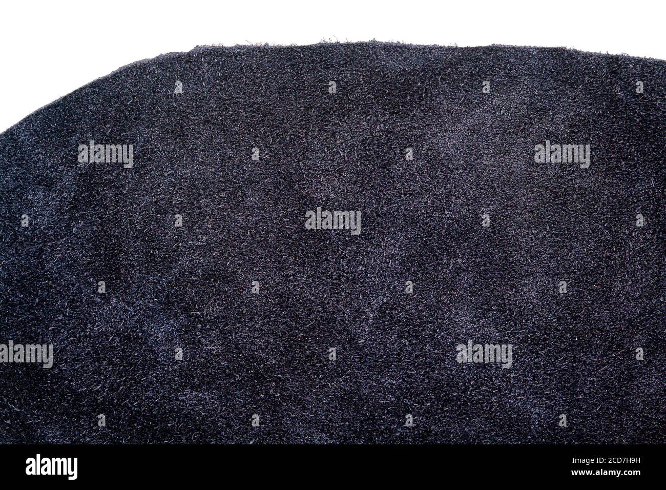 Piece of blue suede isolated on white background Stock Photo - Alamy