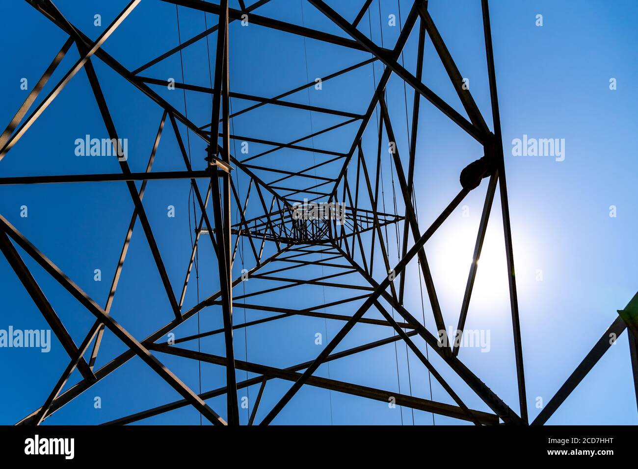 Electric power transmission tower. Brazil. Electricity distribution ...