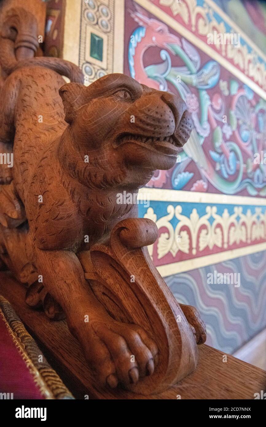 Schwangau, Germany. 27th Aug, 2020. A wooden figure serves as a ...