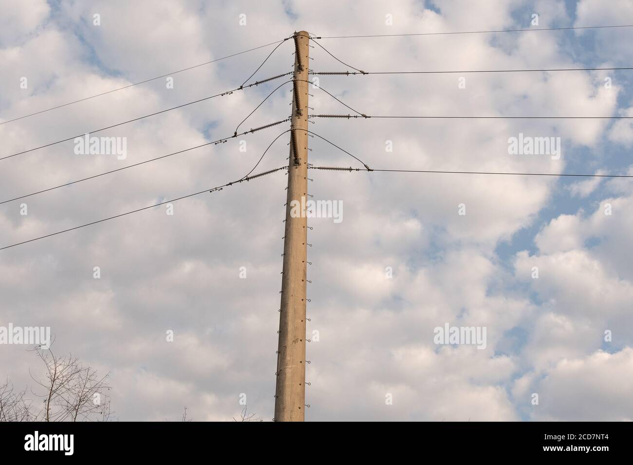 Electric light transmission poles in southern Brazil. Energy ...