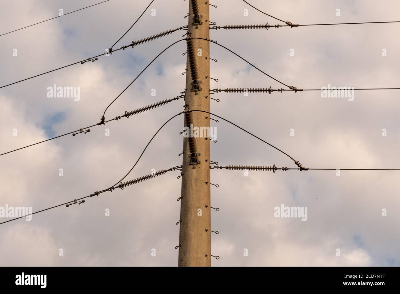 Electric light transmission poles in southern Brazil. Energy ...