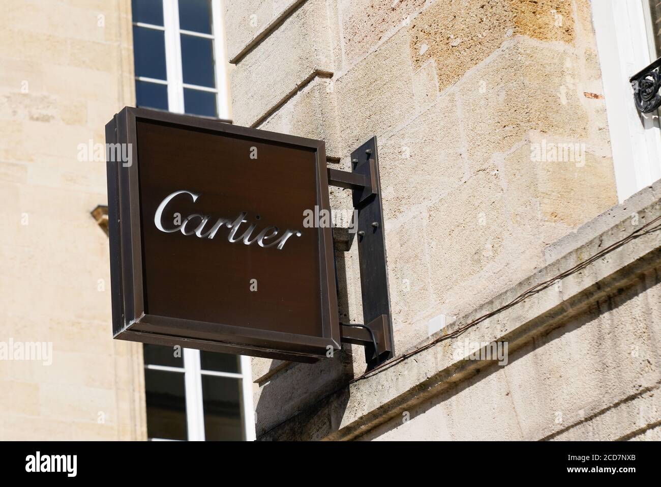 Bordeaux , Aquitaine / France - 08 20 2020 : Cartier logo sign front of ...
