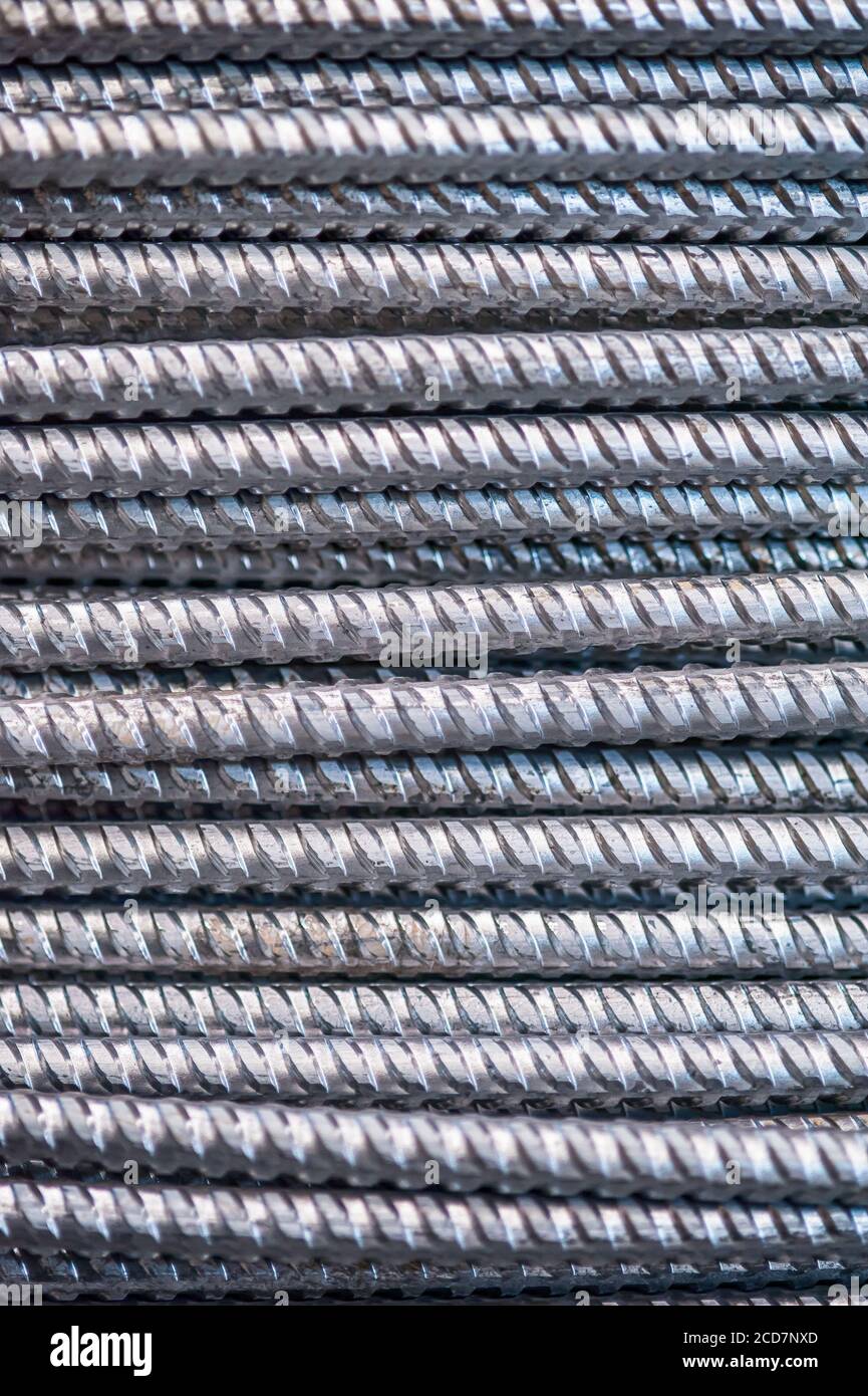 Texture of aluminum wire for armor rod cable. Abstract background ...
