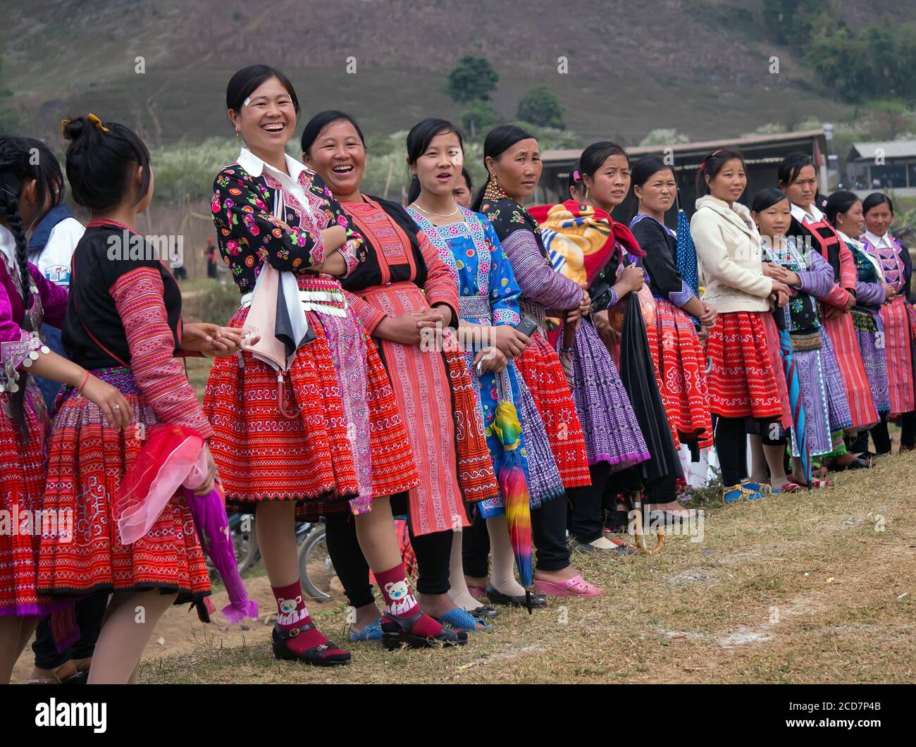 Hmong women group, Northern mountainous region, Vietnam Stock Photo - Alamy