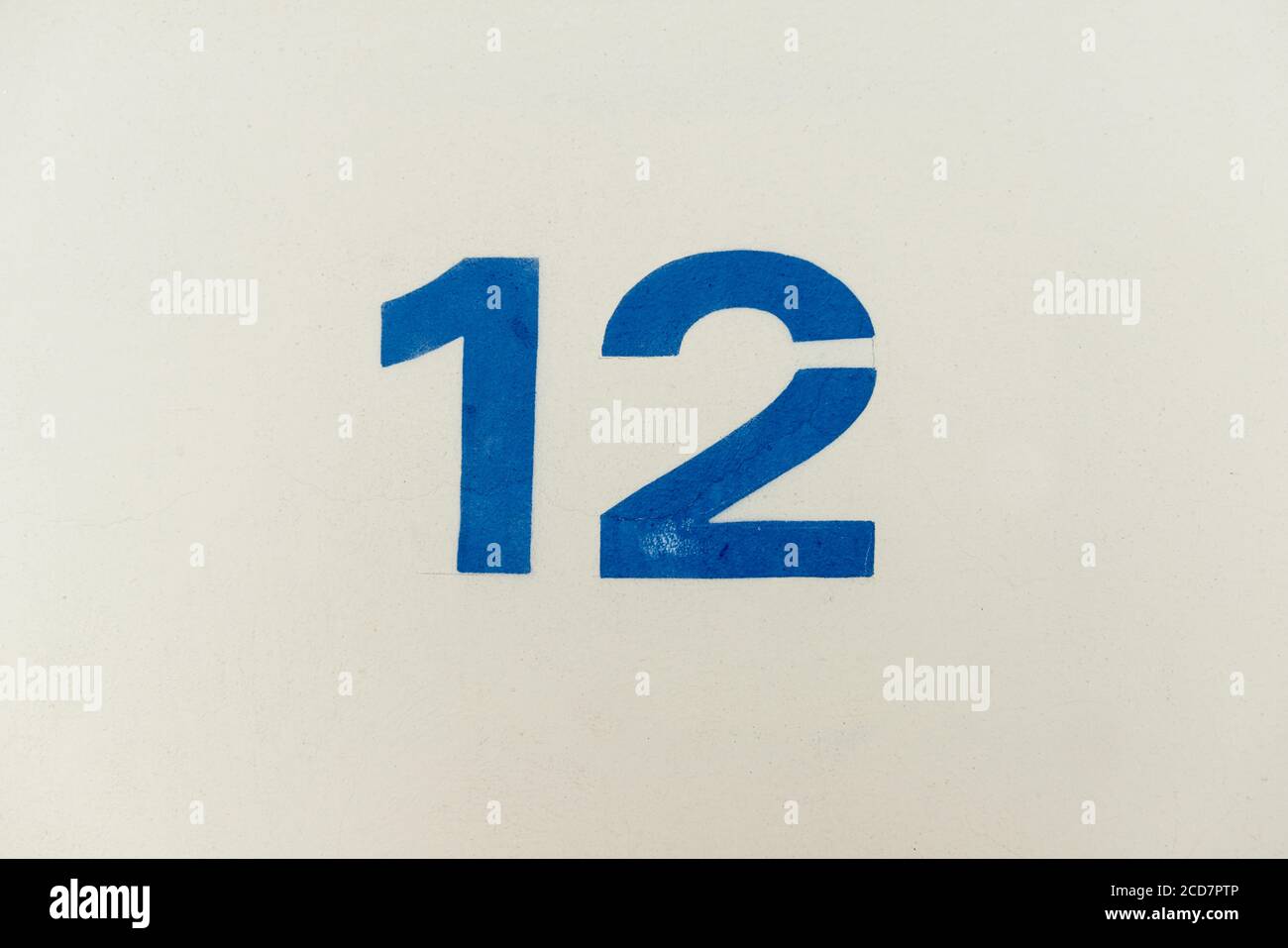 Number Twelve on Wall Stock Photo - Alamy