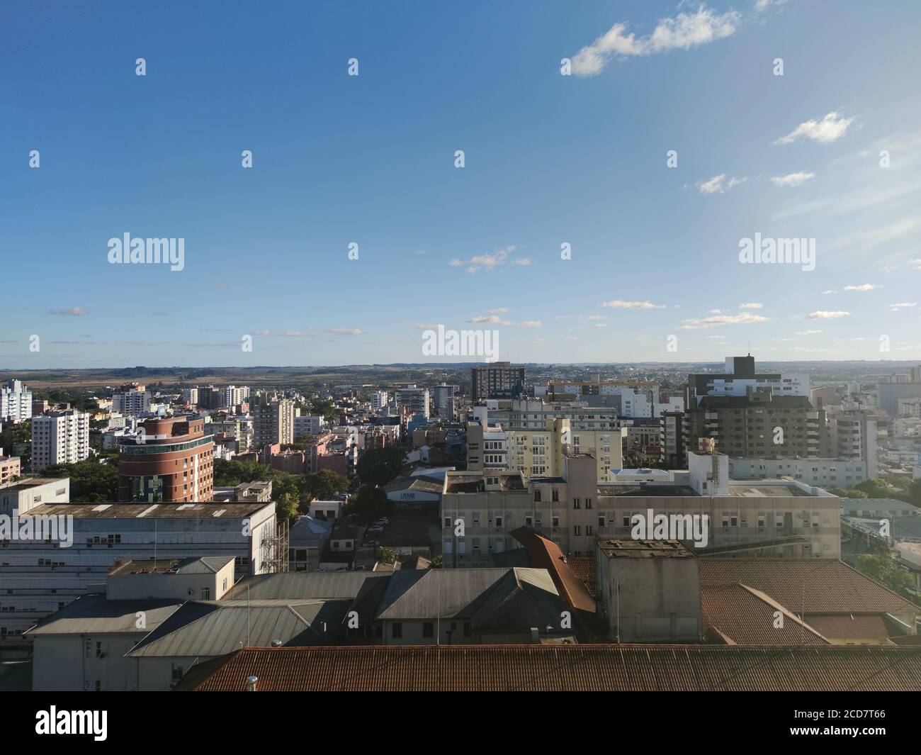 Urban view. City of Santa maria RS Brazil. University City. Railway ...