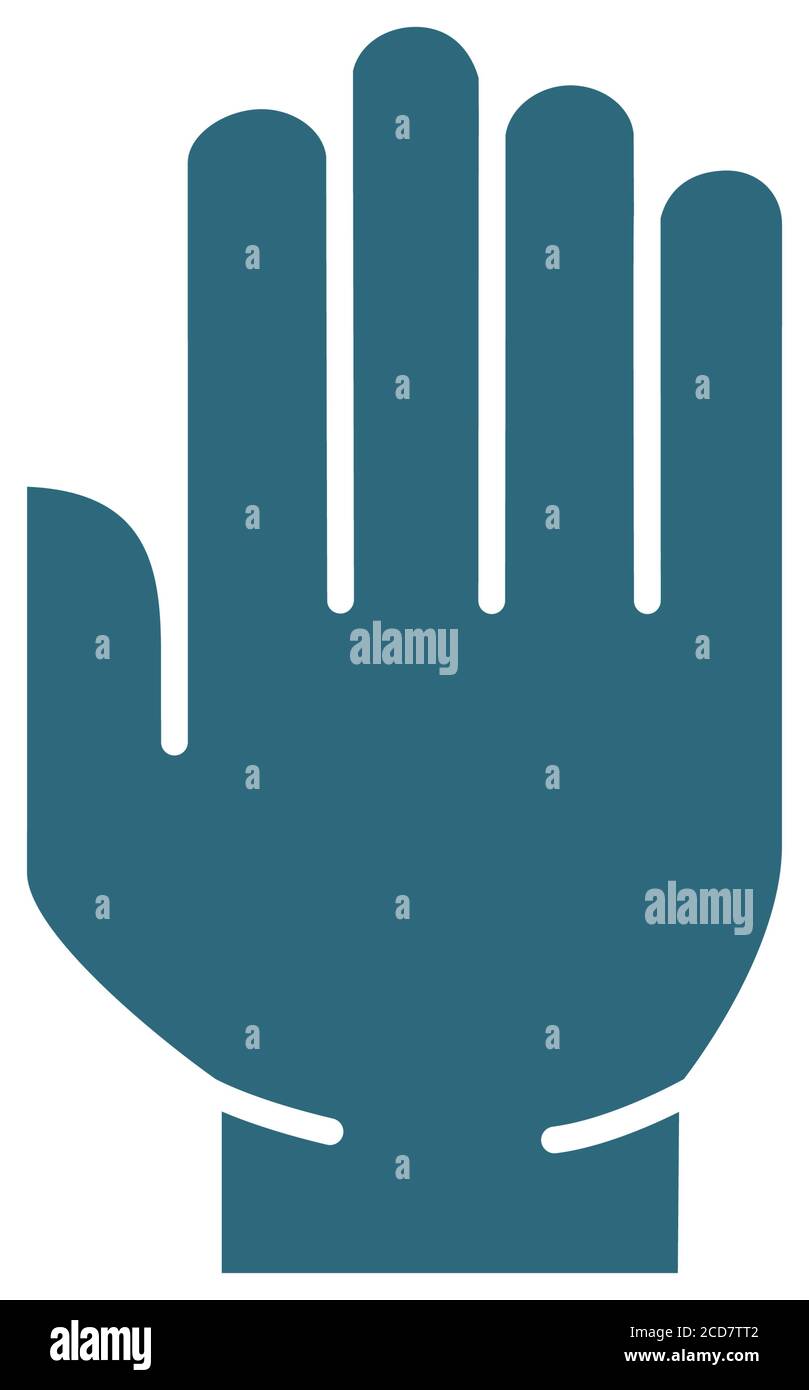 Human hand colored icon. Hygiene, human protection symbol Stock Vector ...