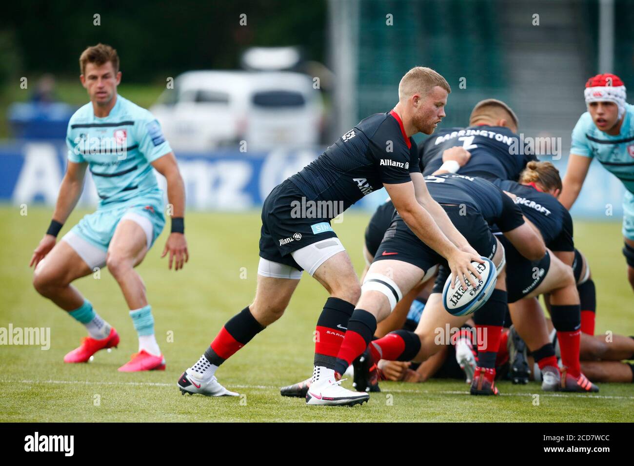 HENDON, United Kingdom, AUGUST 26:Tom Whiteley of Saracens during ...