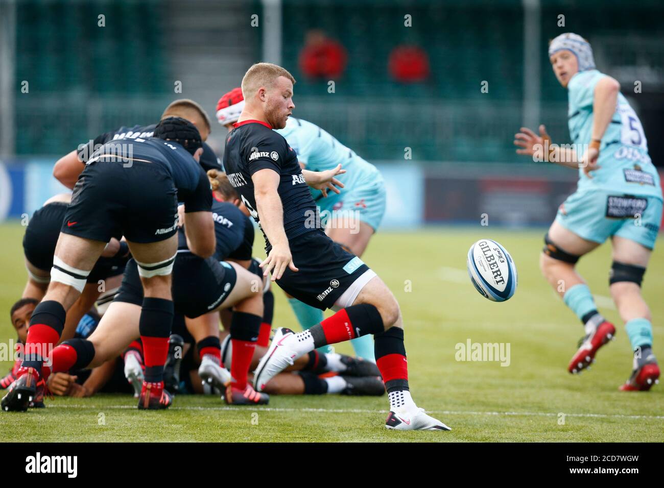 HENDON, United Kingdom, AUGUST 26:Tom Whiteley of Saracens during ...