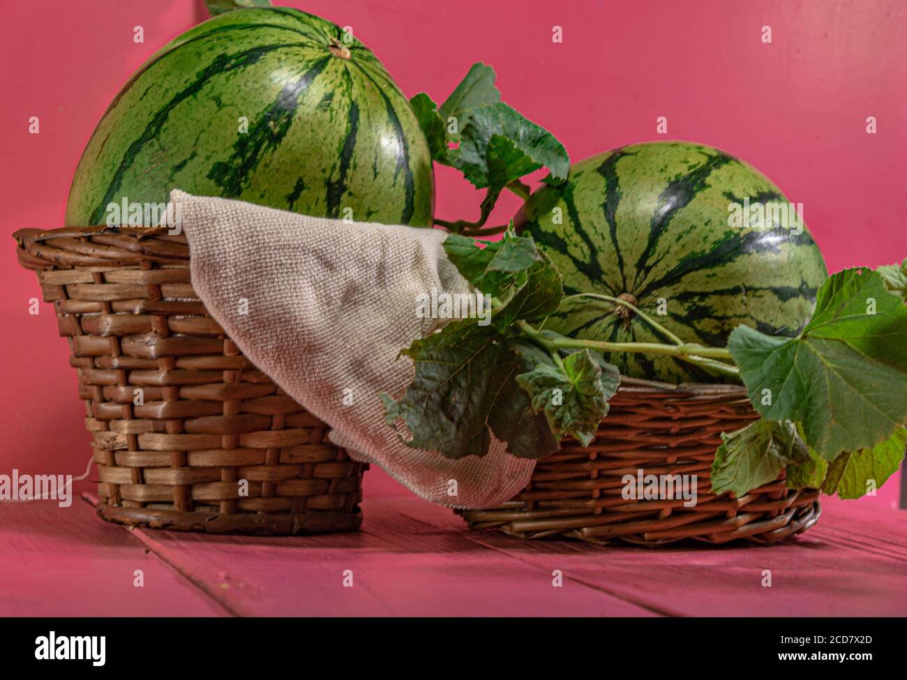 Fresh watermelon. Watermelon is a low fruit, originally from Africa ...