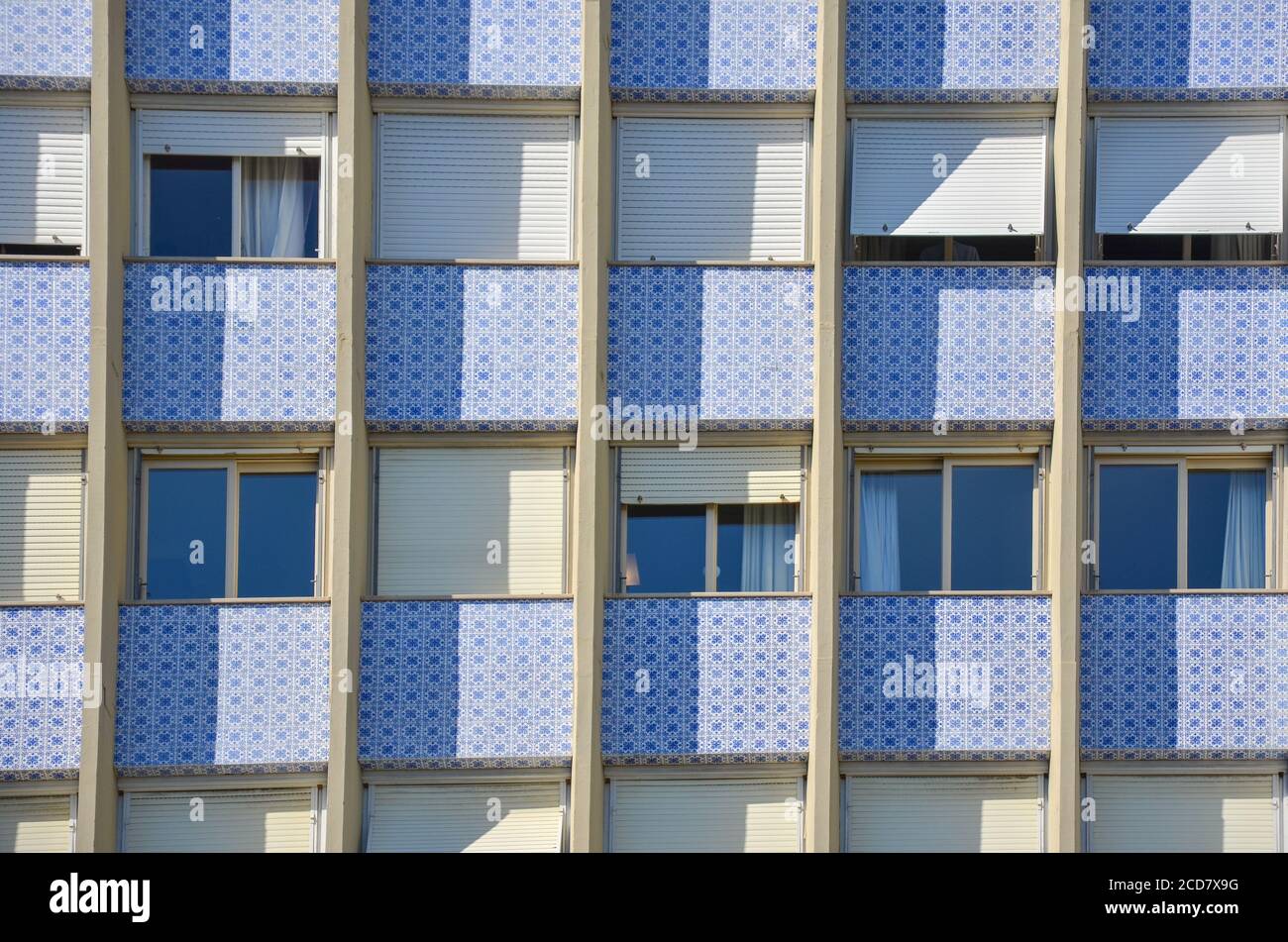 apartment building facade full of windows at day light Stock Photo - Alamy