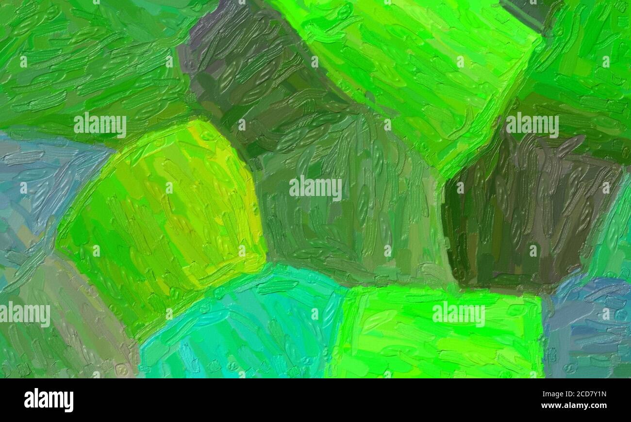 Dark green large color variation impasto background, digitally created ...