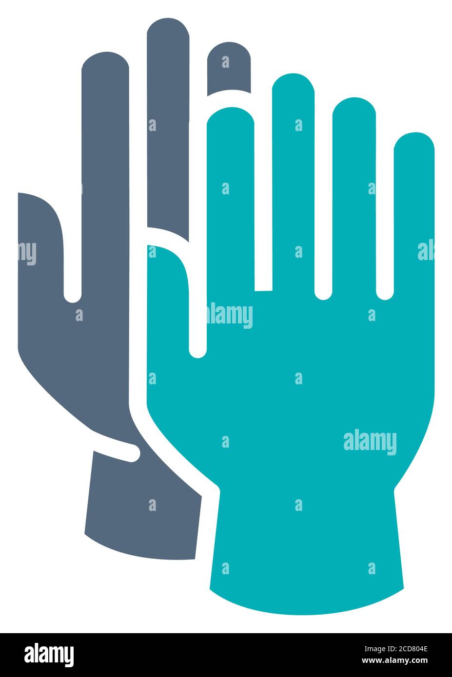 Cleaning gloves colored icon. Hand protective, , infection prevention ...