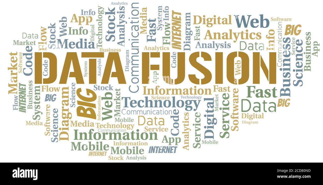 Data Fusion Vector Word Cloud Made With The Text Only Stock Vector