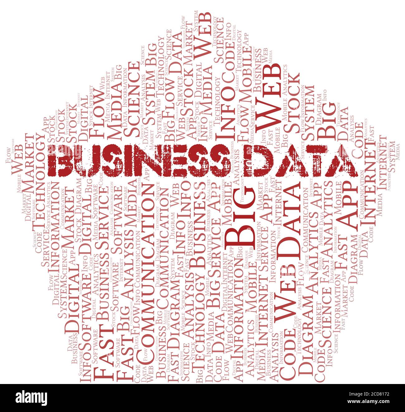 Business Data vector word cloud, made with the text only Stock Vector ...