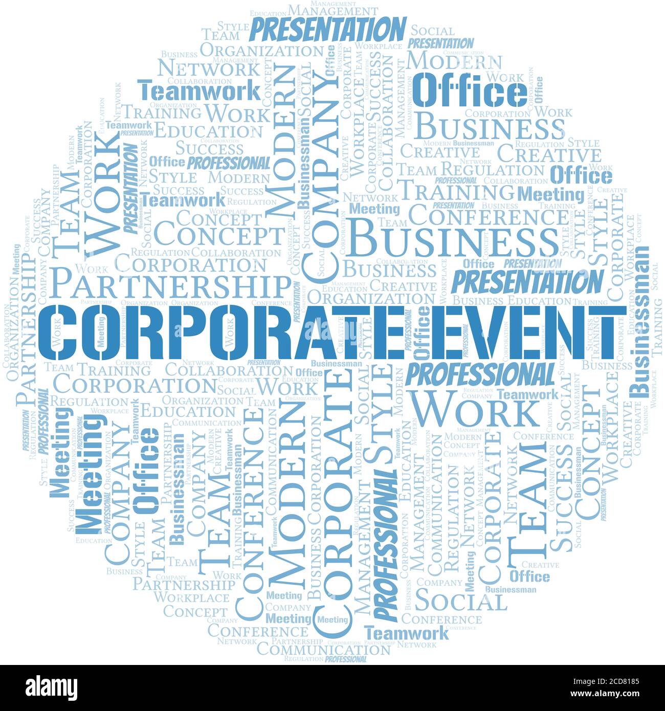 Corporate Event vector word cloud, made with the text only Stock Vector ...
