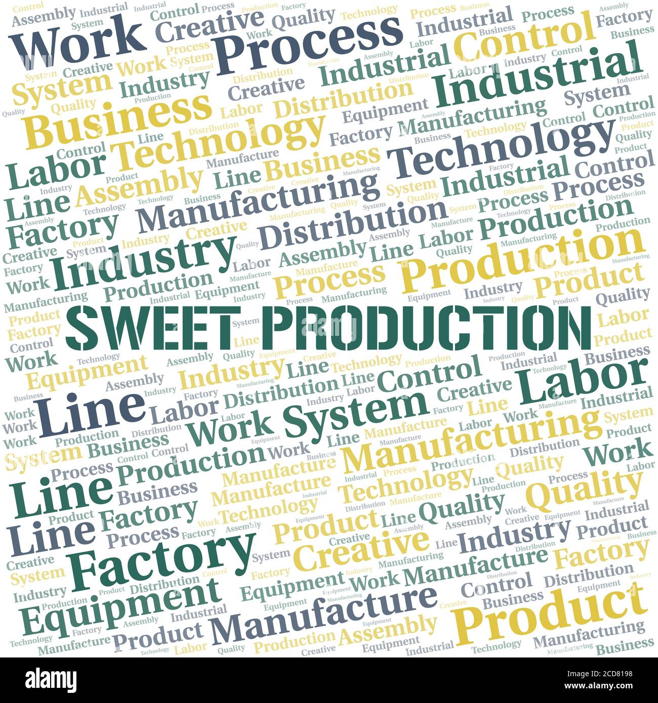 Sweet Production word cloud create with the text only Stock Vector ...