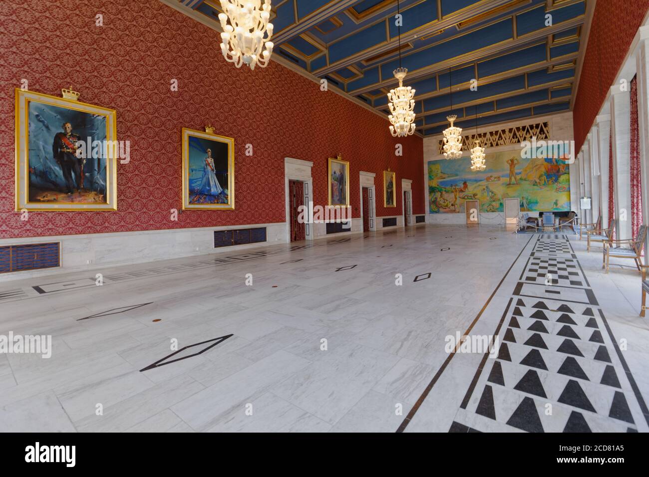 Interior of a room in Oslo City Hall in Oslo, Norway Stock Photo - Alamy