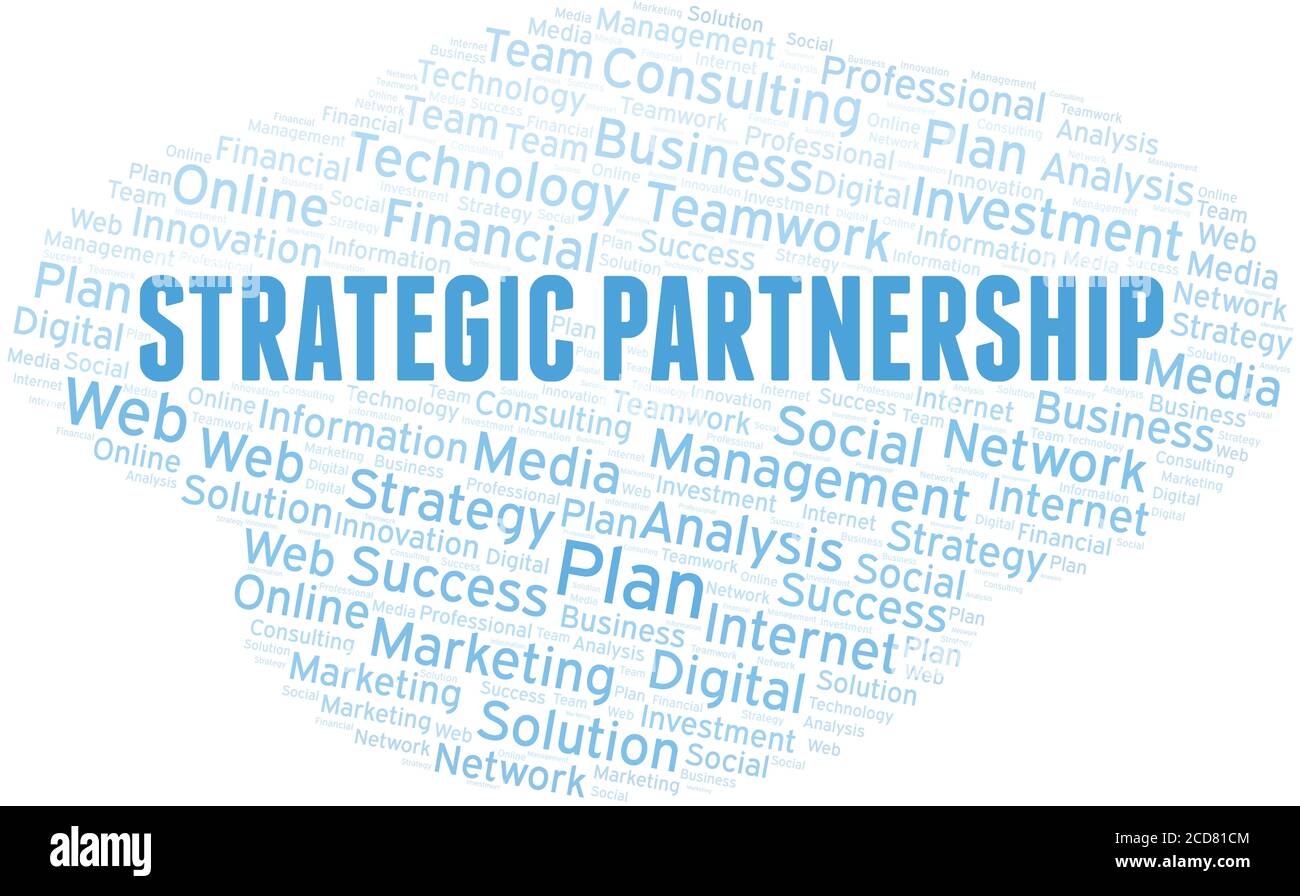 Strategic Partnership word cloud create with the text only Stock Vector ...