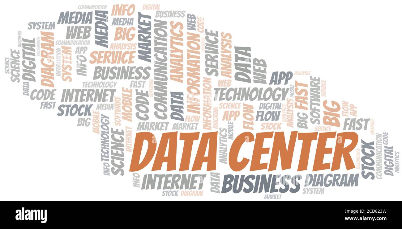 Data Center Vector Word Cloud Made With The Text Only Stock Vector Image And Art Alamy