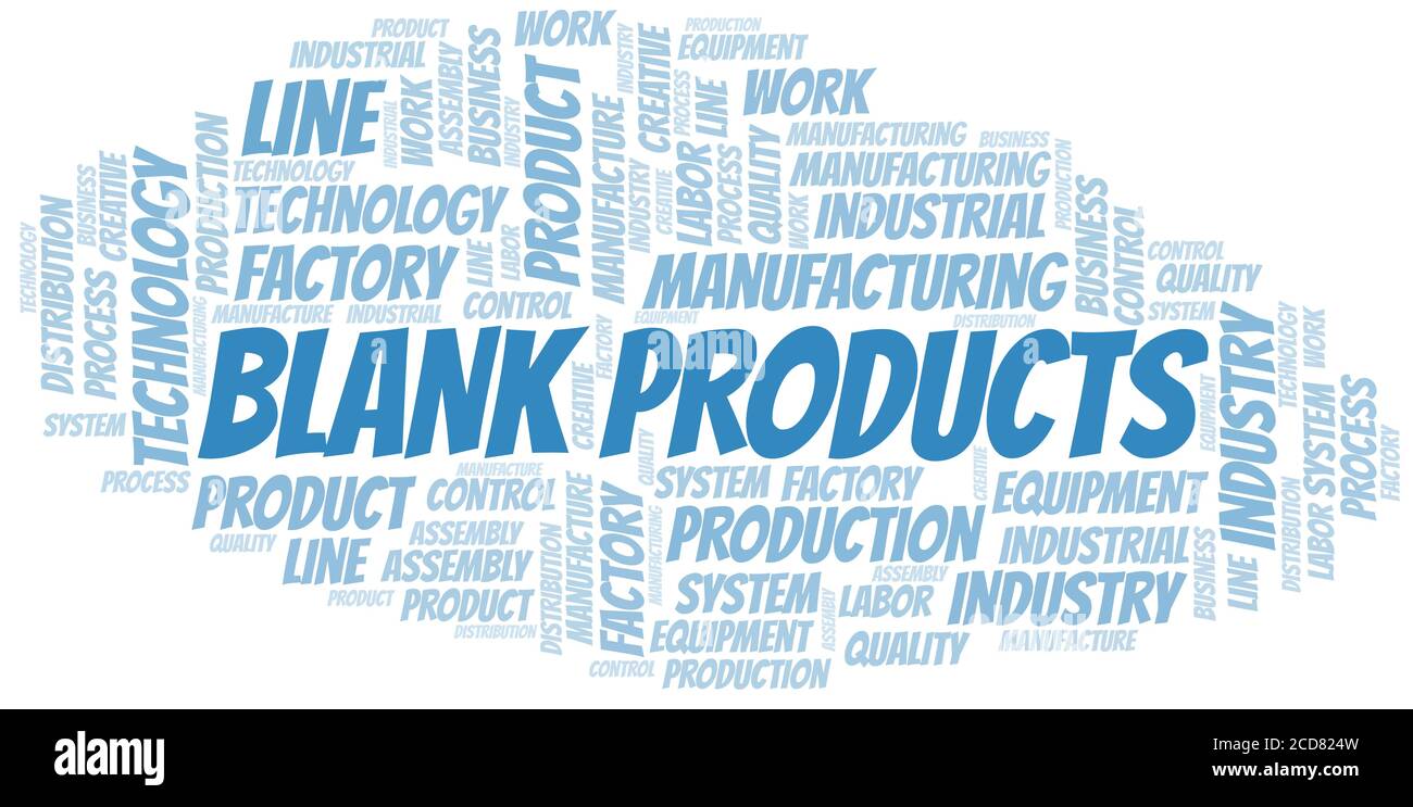 Blank Products word cloud create with the text only Stock Vector Image ...