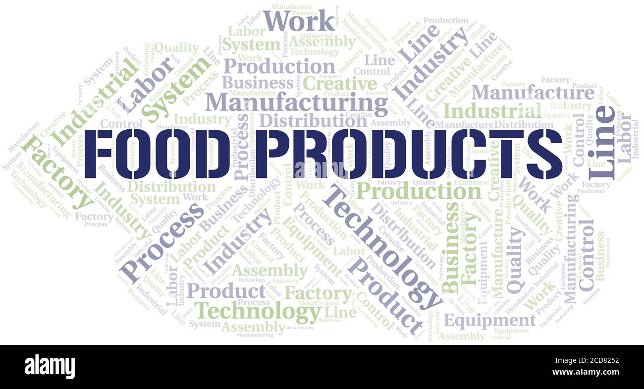 Food Products word cloud create with the text only Stock Vector Image ...