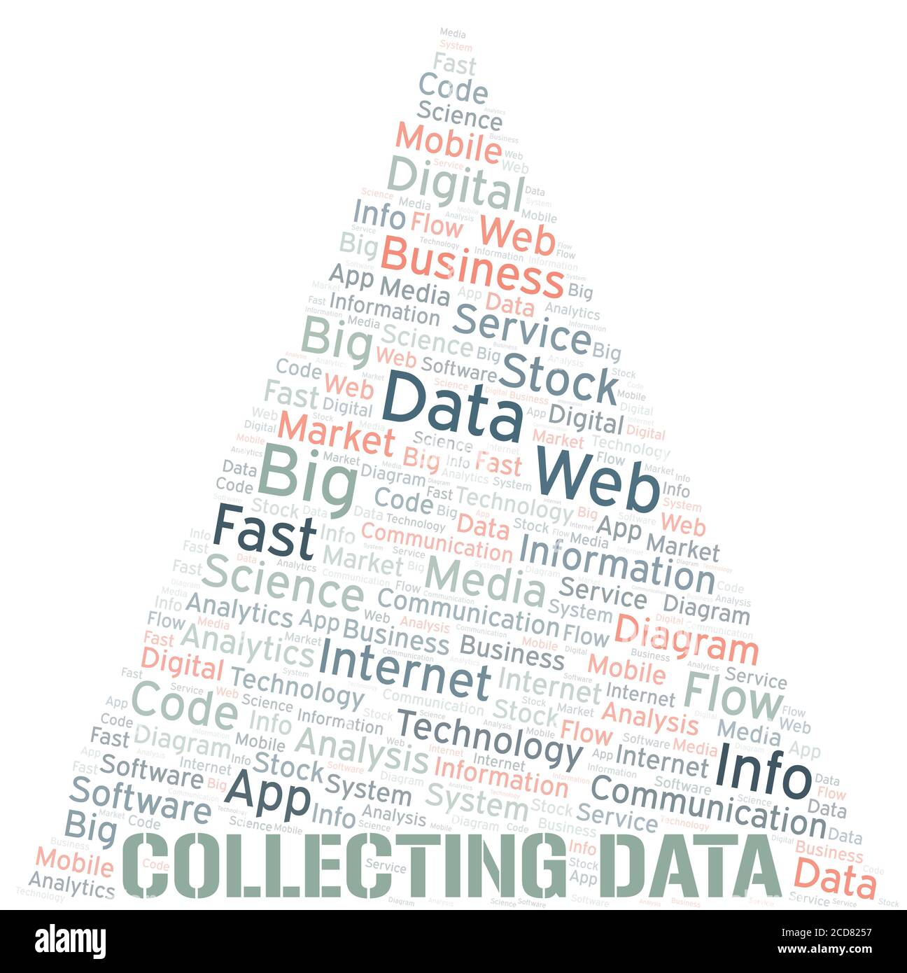 Collecting Data vector word cloud, made with the text only Stock Vector ...