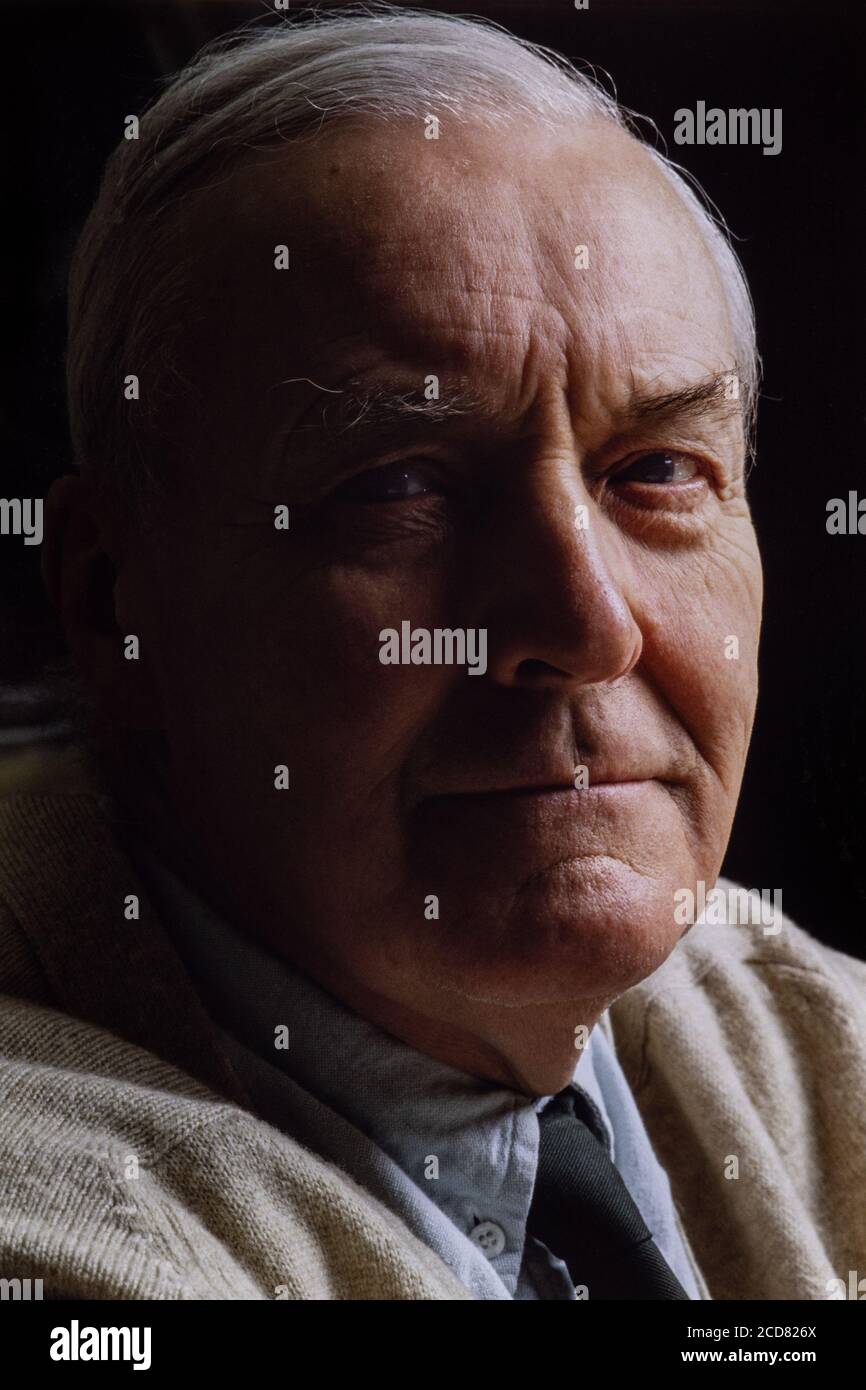 Tony Benn MP in his office and archive at his home in Holland Park ...