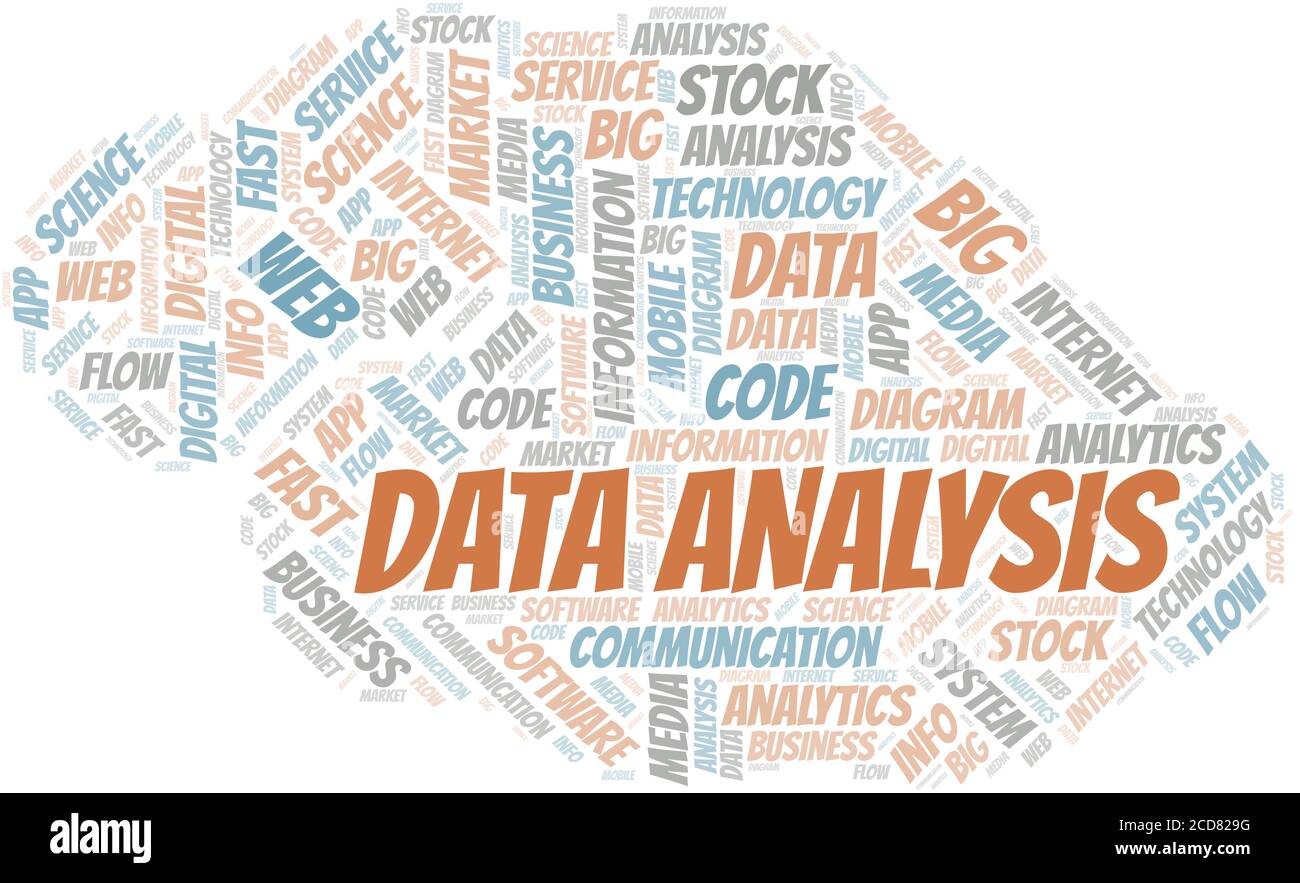 Data Analysis vector word cloud, made with the text only Stock Vector ...