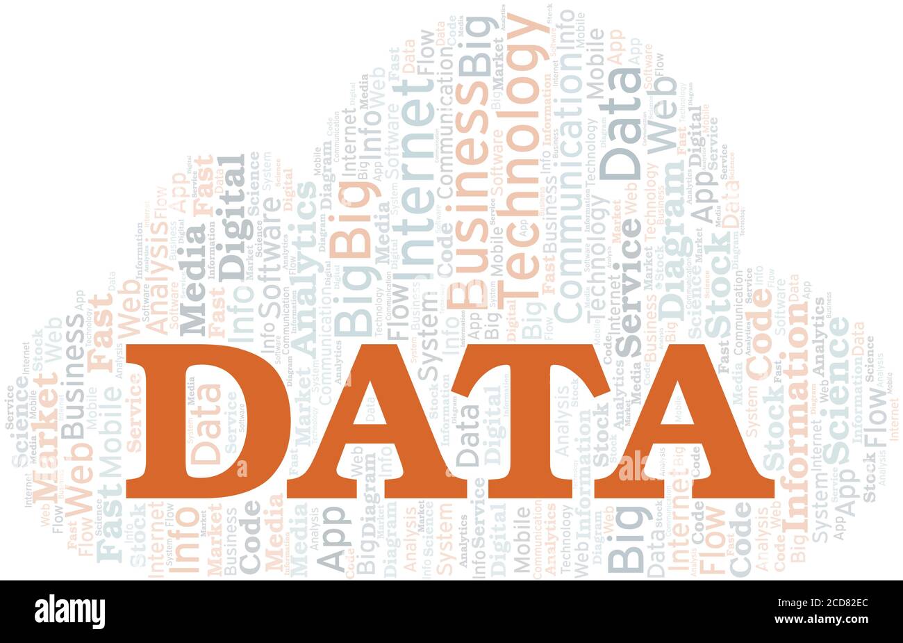 Data vector word cloud, made with the text only Stock Vector Image ...