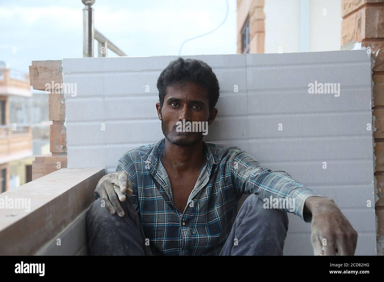 jodhpur, rajasthan, india, 20th September 2020: Young indian male ...