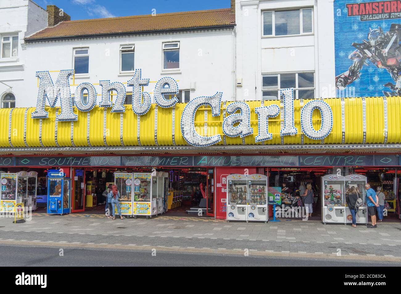 Monte Carlo amusement arcade on Southend seafront on a sunny summers ...