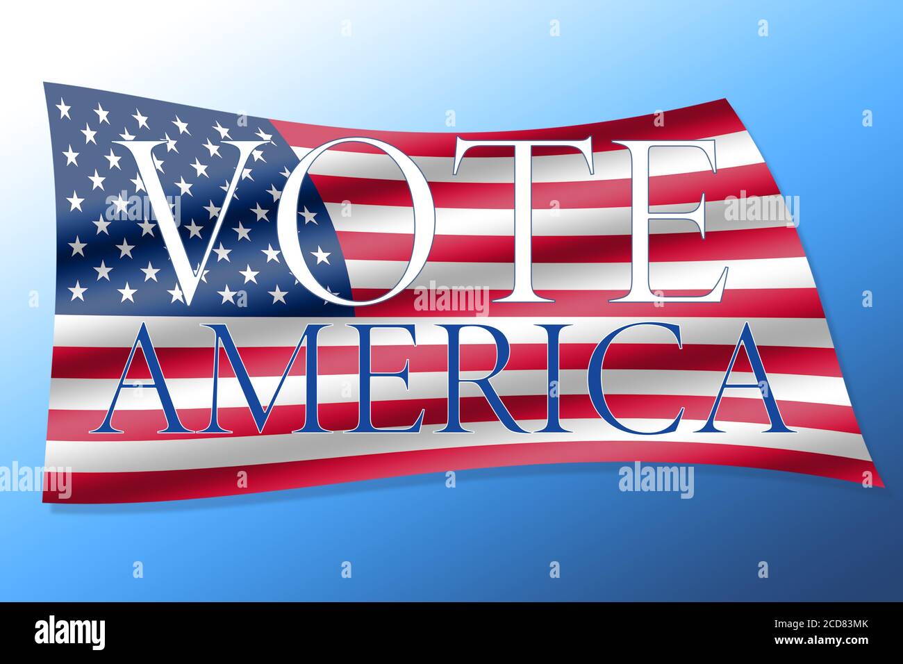 a waving flag with vote america text poster card invite slide card ...