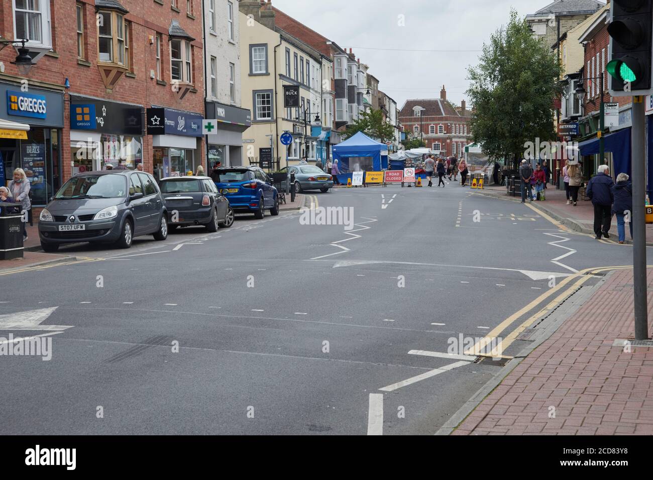 Driffield town centre street market, East Yorkshire, England, UK, GB ...