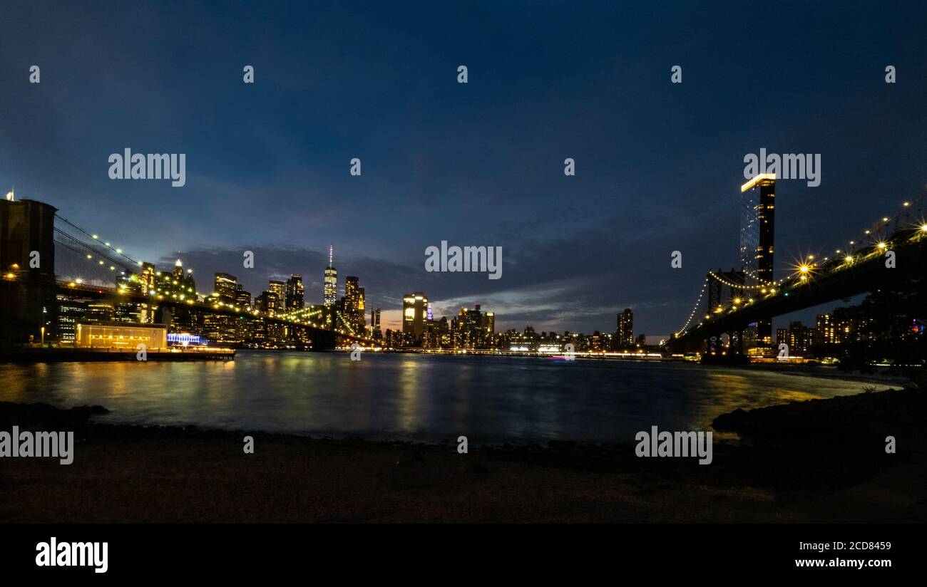 Brooklyn at Night Stock Photo - Alamy