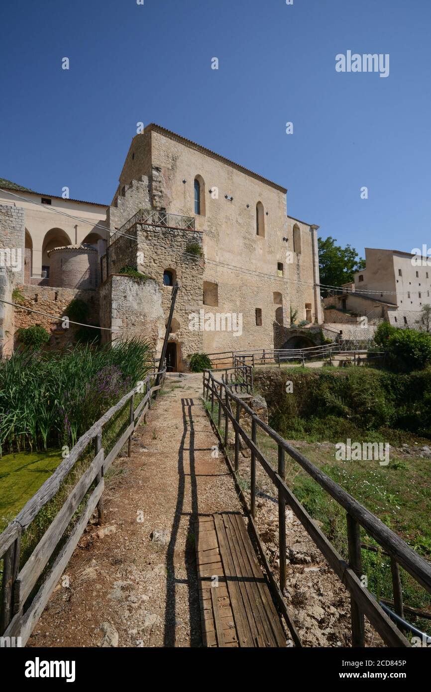 view of the old abbey of san magno near fondi town, italy Stock Photo ...