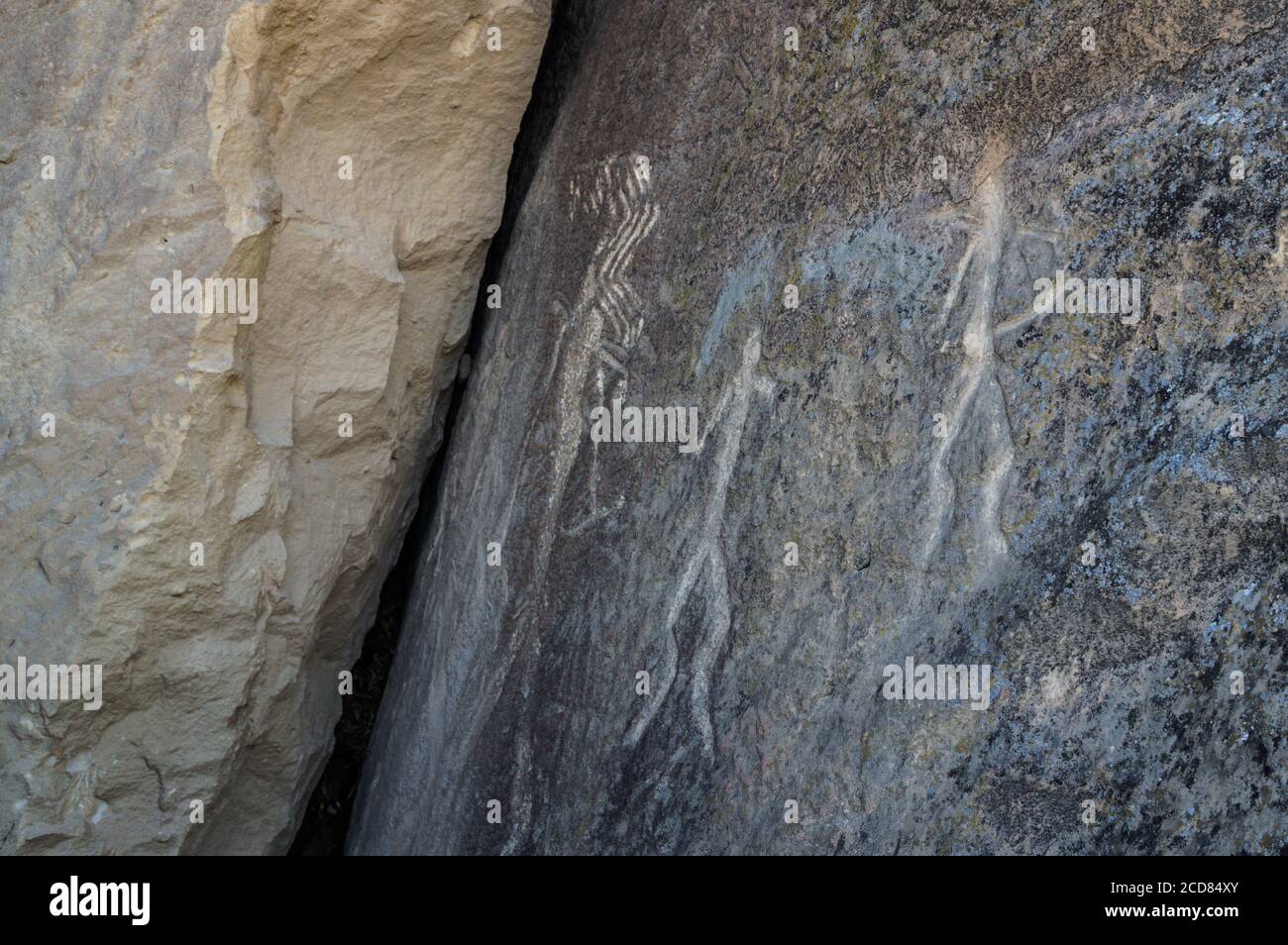 Rock Art, Petroglyphs, Carvings in Gobustan, Azerbaijan Stock Photo - Alamy