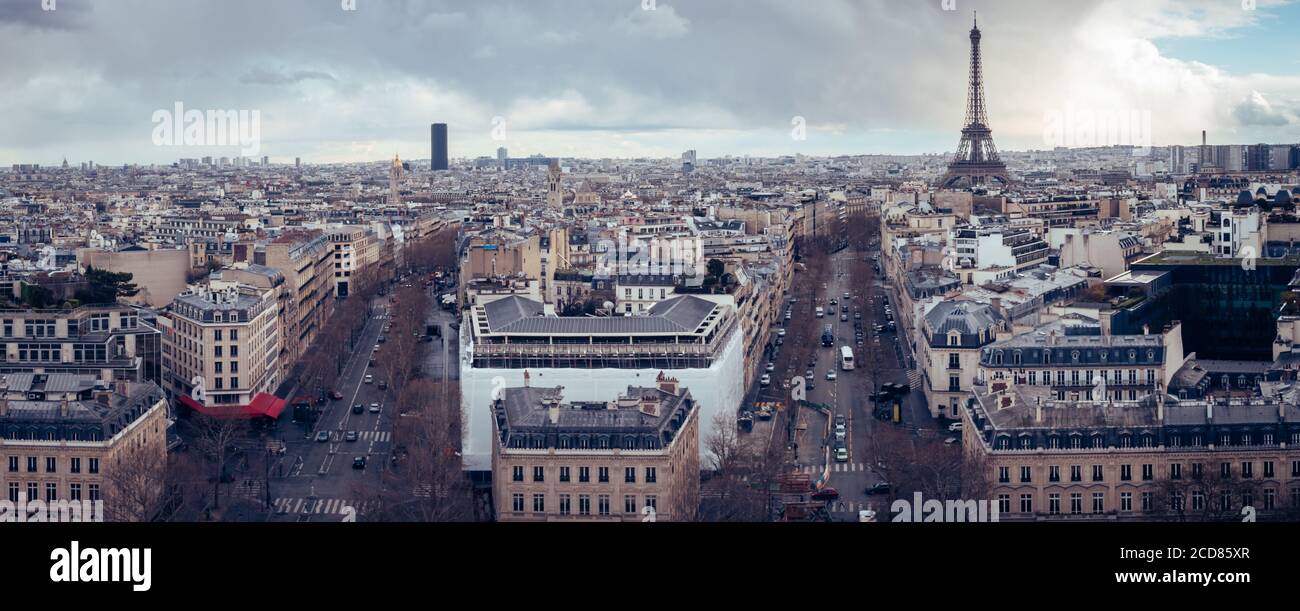 Panoramic shot from beautiful Paris, France Stock Photo - Alamy