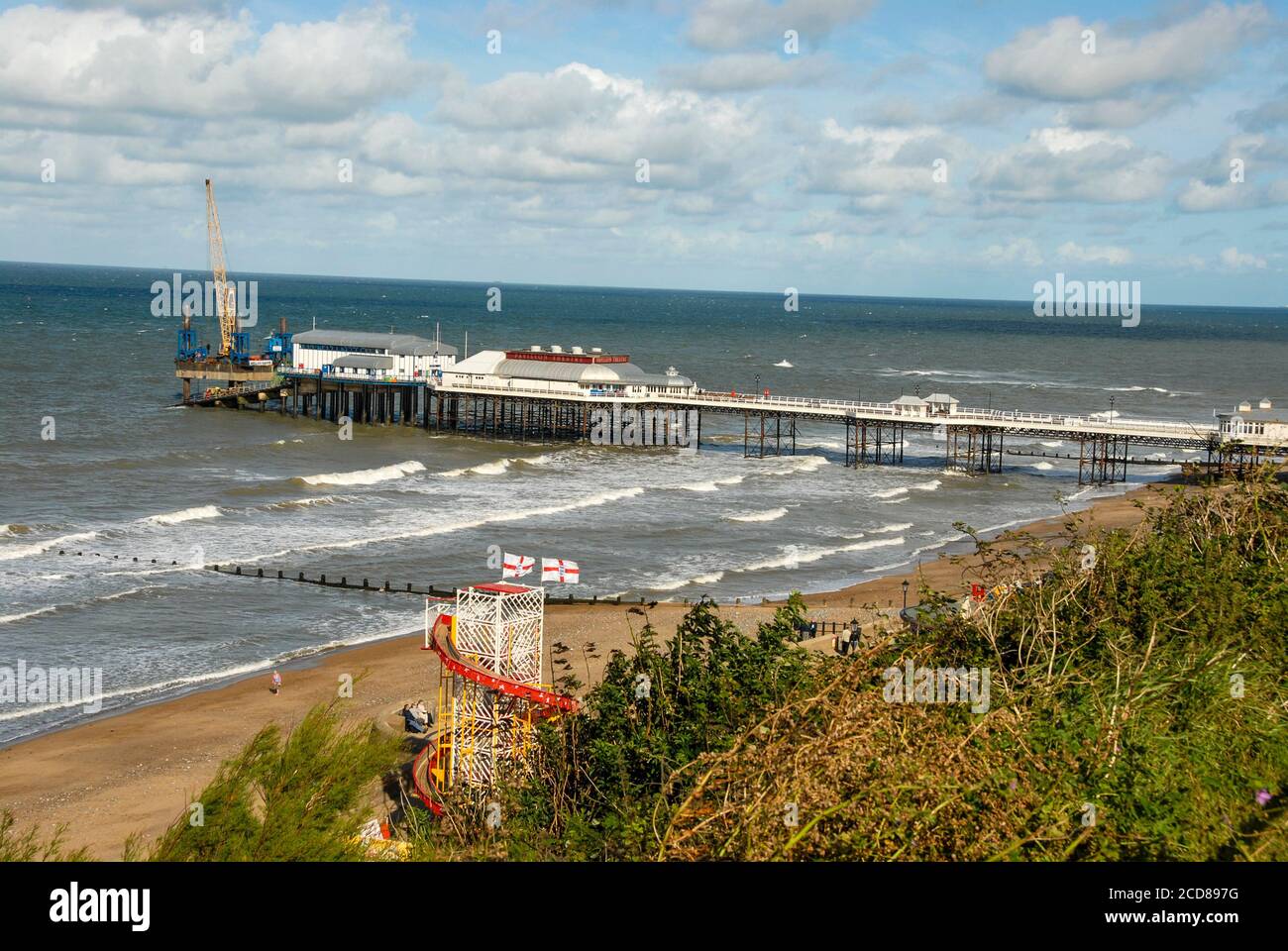 Cromer, a small coastal town with its traditional Victorian constructed ...