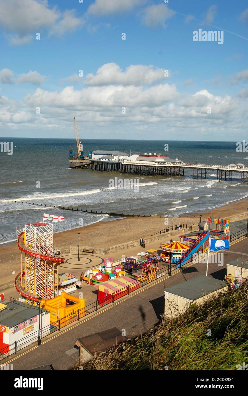Cromer, a small coastal town with its traditional Victorian constructed ...