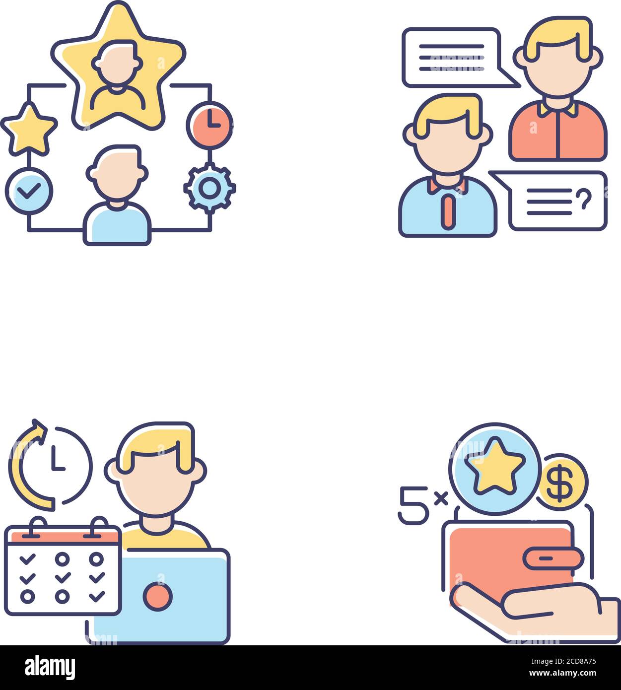 Work benefits RGB color icons set Stock Vector Image & Art - Alamy Work benefits RGB color icons set Stock Vector Image & Art - Alamy