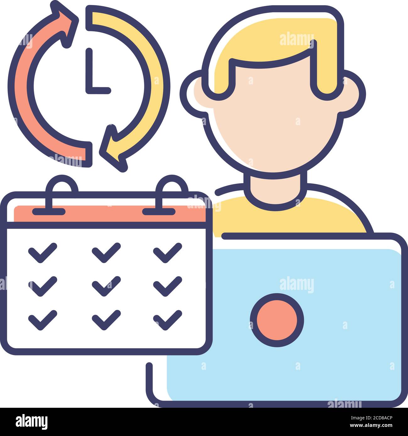 Full time employee Stock Vector Images - Alamy