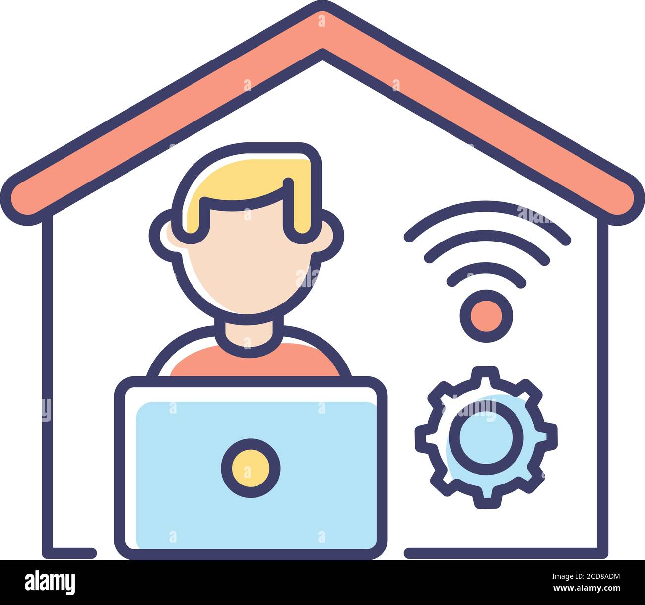 Remote job RGB color icon Stock Vector Image & Art - Alamy Remote job RGB color icon Stock Vector Image & Art - Alamy