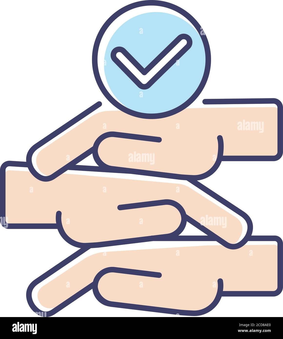 Friendly team RGB color icon Stock Vector Image & Art - Alamy