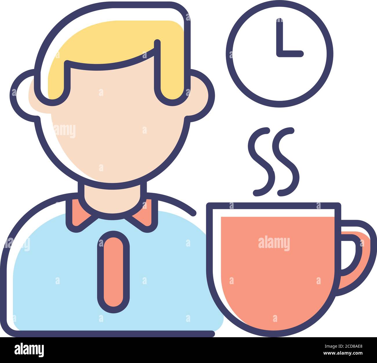 Coffee break RGB color icon Stock Vector Image & Art - Alamy