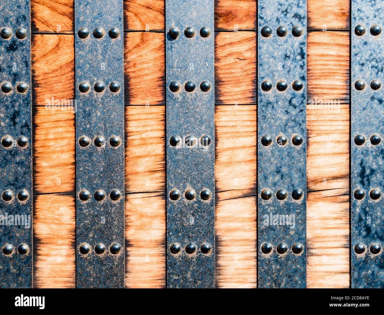 Lumber wood and rusty metal texture background Stock Photo - Alamy