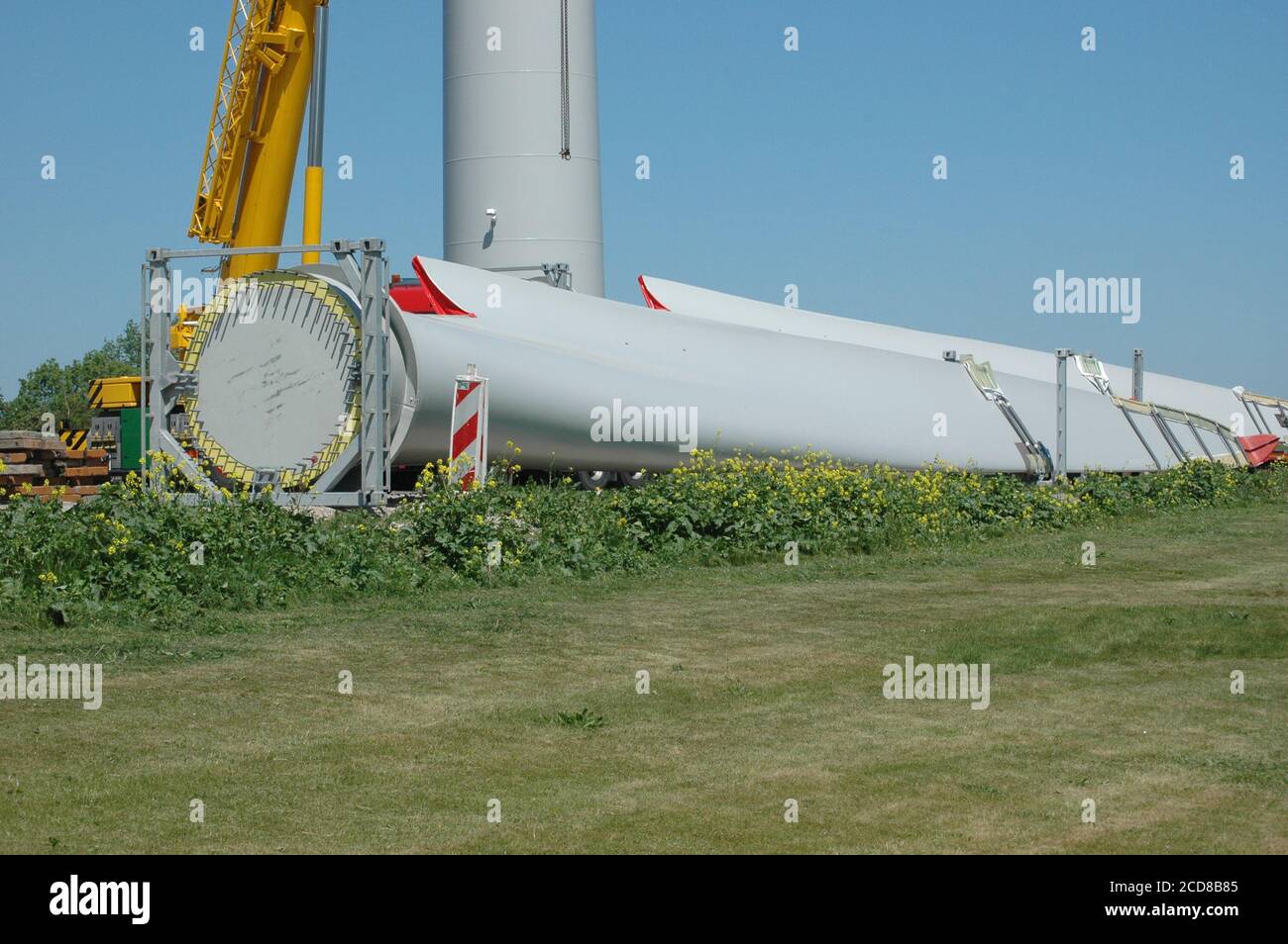 The windmill rotor blades are ready to be mounted Stock Photo - Alamy