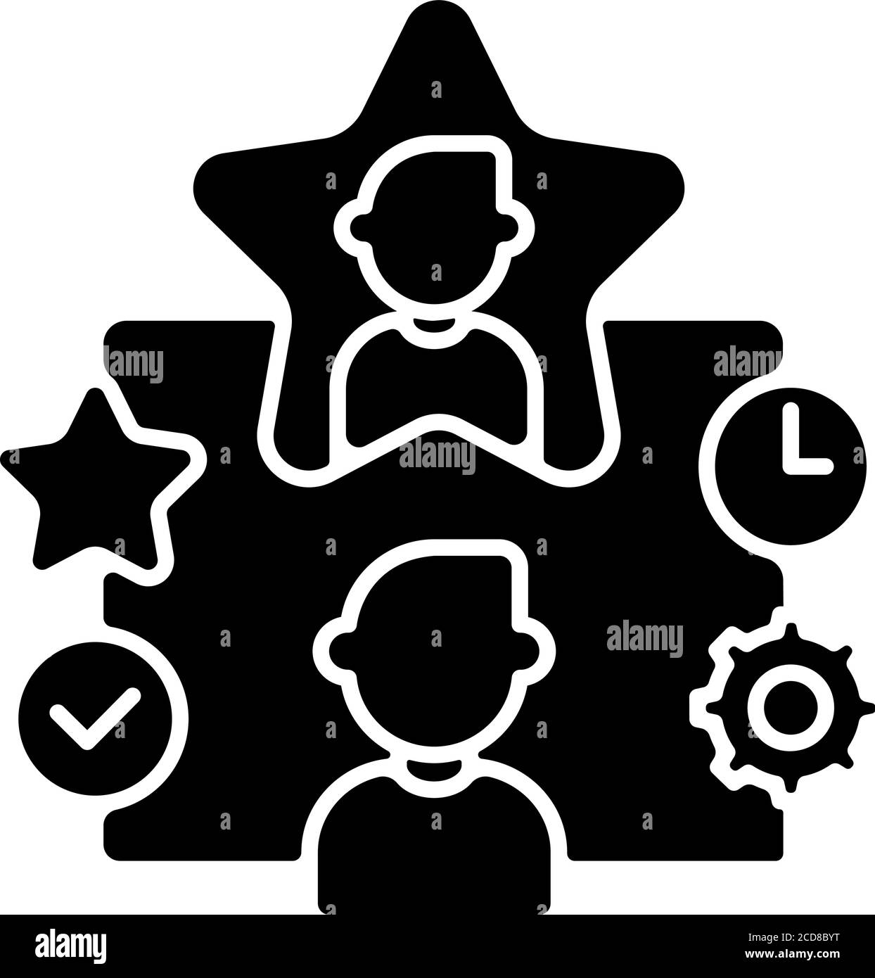 Experienced worker black glyph icon Stock Vector Image & Art - Alamy