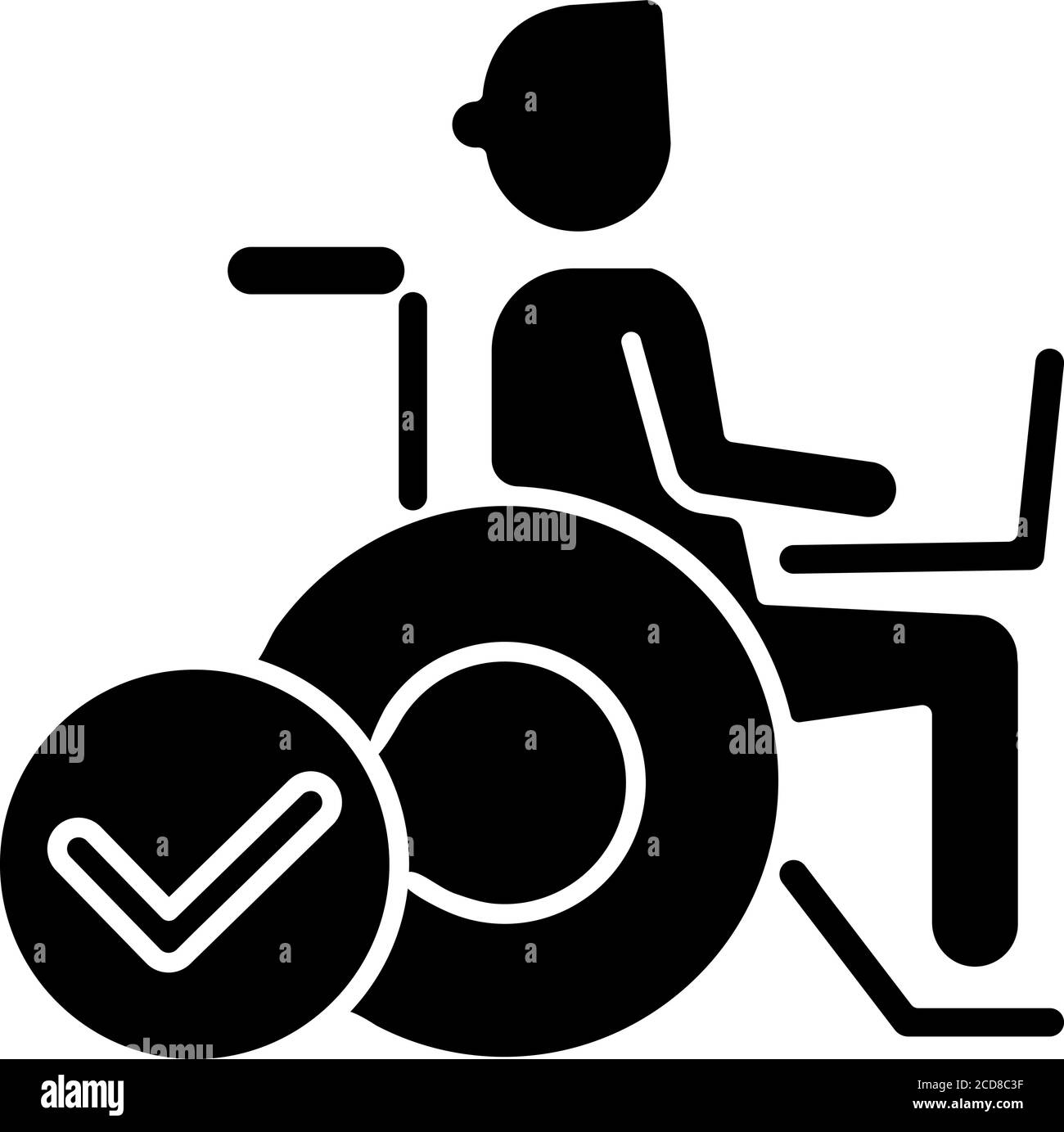 Inclusive job black glyph icon Stock Vector Image & Art - Alamy